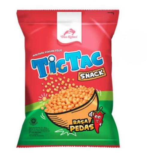 Dua Kelinci - Tic Tac Snack - Rasa Pedas - 90 g - Warindo